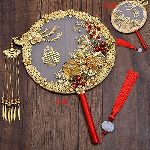 Albert Decoofa Antique Bride Xiuhe Wedding Chinese Show Wo Dress Chinese Hanfu Hand-held Flowers (Color : 2)