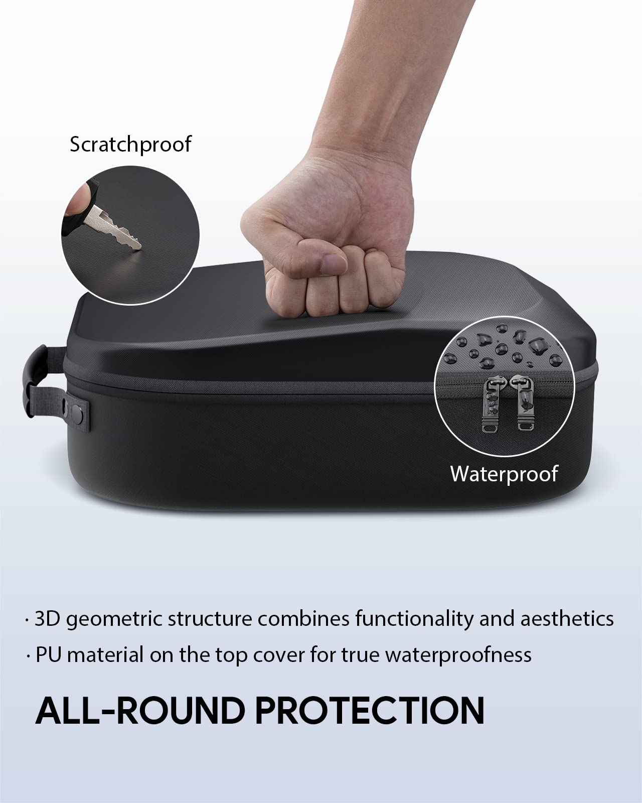 AUBIKA 8 in 1 Accessories Set for Meta/Oculus Quest 2, Include Elite Head Strap + Hard Carrying Case + Shell Protective Front Cover + Removable Soft Back Cushion