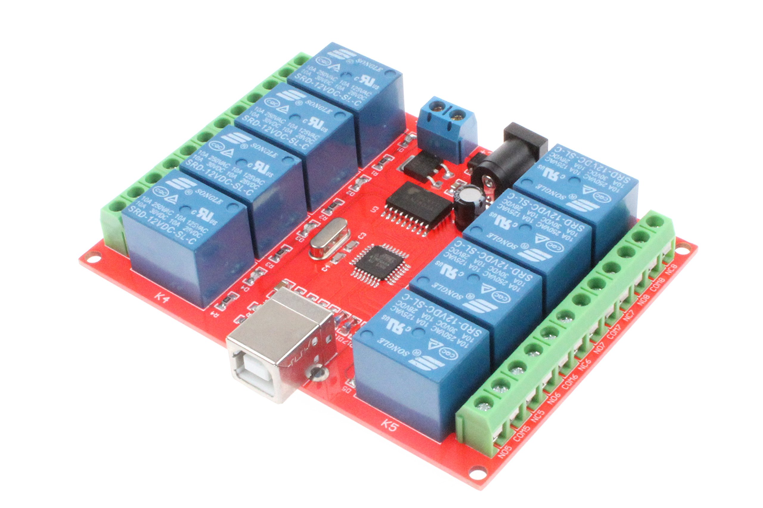 NOYITO 8-Channel 12V Computer USB Control Switch Relay Module Drive-Free Relay Module Plug and Play Suitable for PC Smart Controller