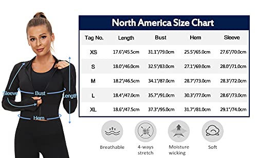 Annjoli Women's Hooded Workout Running Jacket Zip Up Active Track Jacket (as1, alpha, l, regular, regular, 998-18-1, Large)