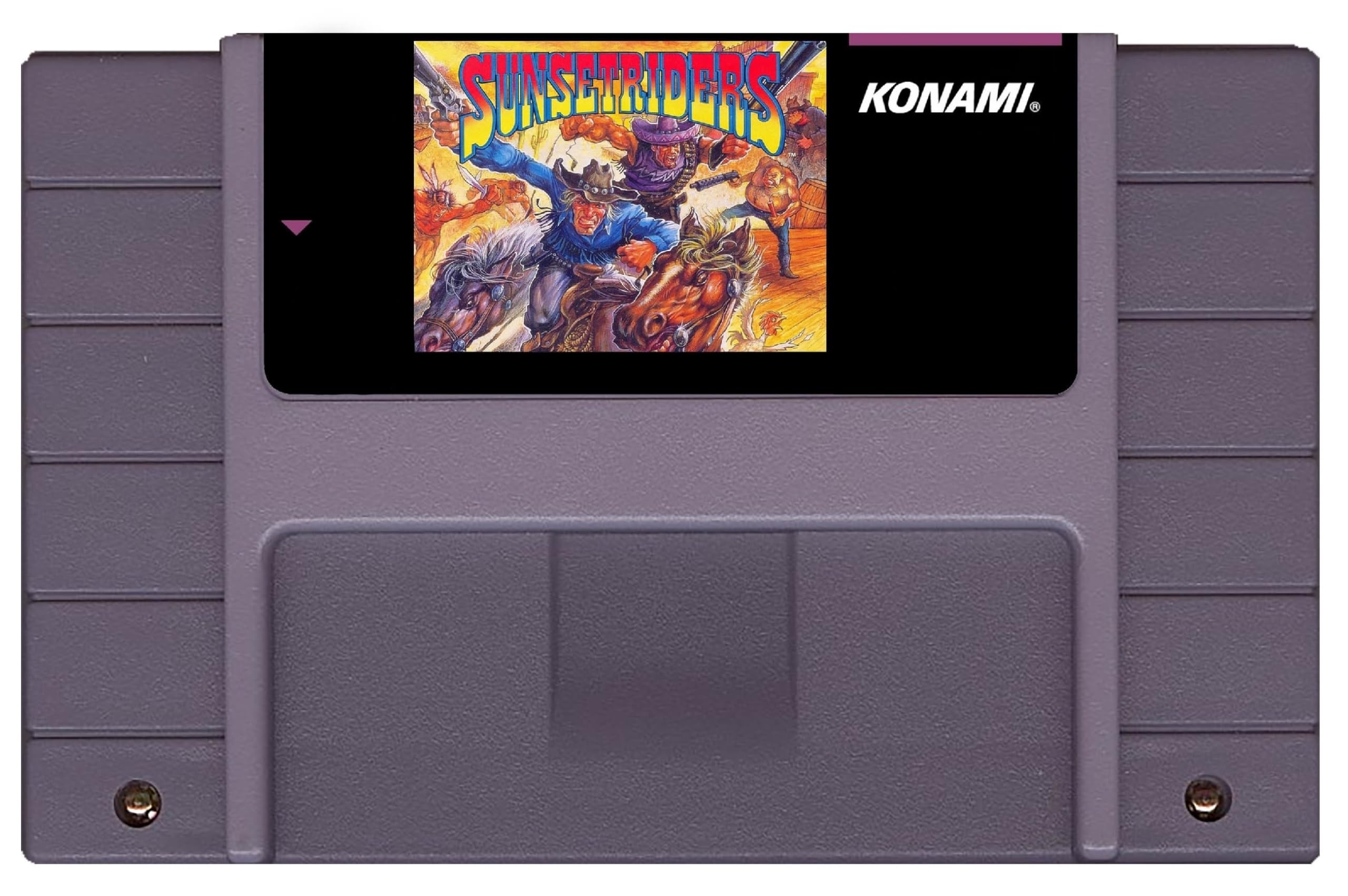 Sunset Riders (Super Nintendo, SNES) - Reproduction Video Game Cartridge