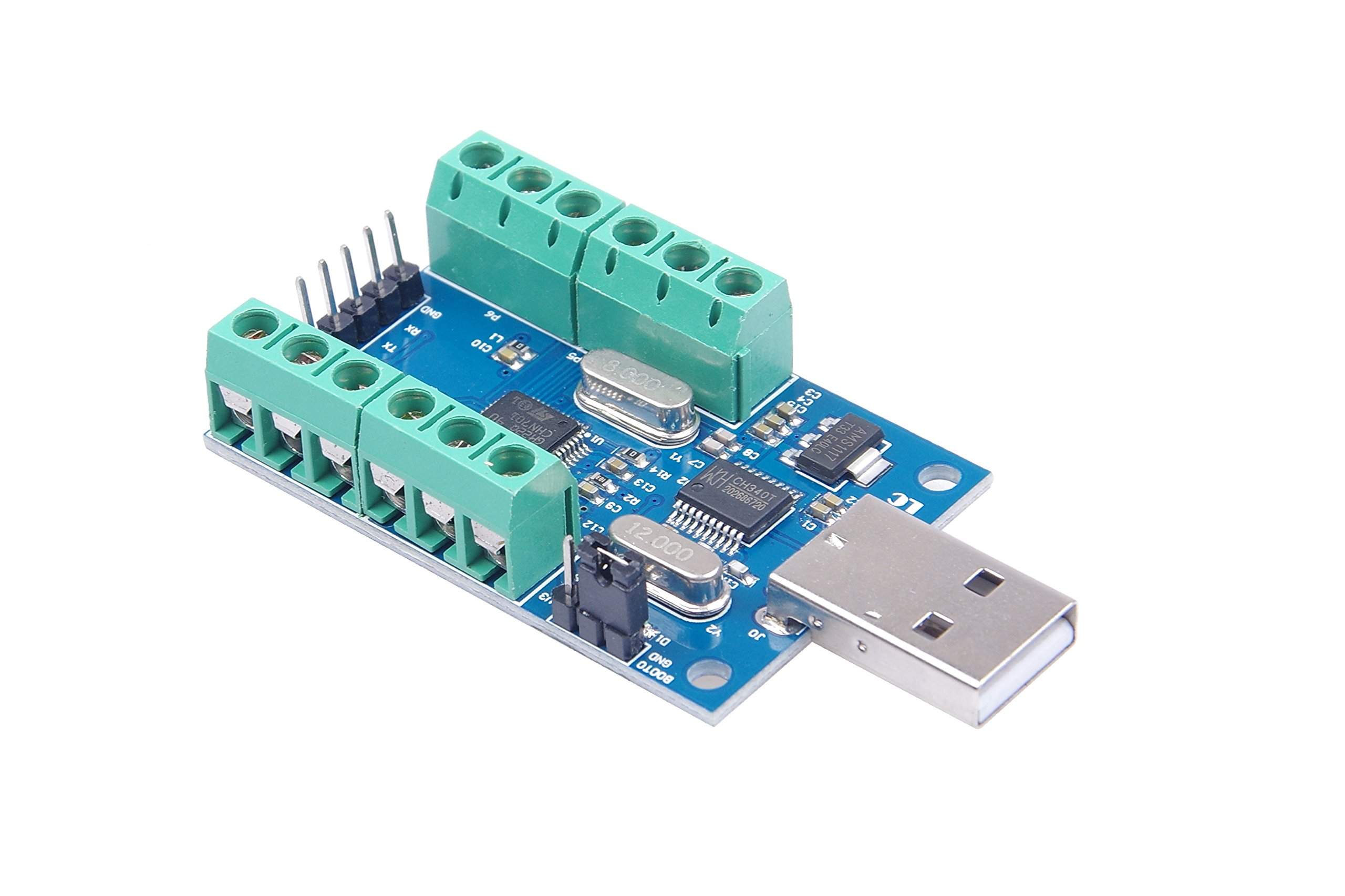 NOYITO USB 10-Channel 12-Bit AD Data Acquisition Module STM32 UART Communication USB to Serial Chip CH340 ADC Module
