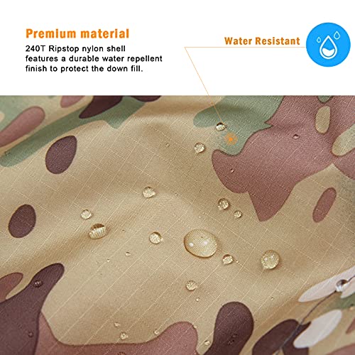 Akmax.cn Military Down Mummy Sleeping Bag for Cold Weather