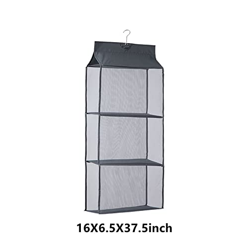enloritas 2PCS Handbag Hanging Purse Organizer,Hanger Oxford Cloth Nonwoven Hanging Closet Storage Bag , Closet Organizer with 360 Degree Swivel Hook Foldable and Universal, Grey
