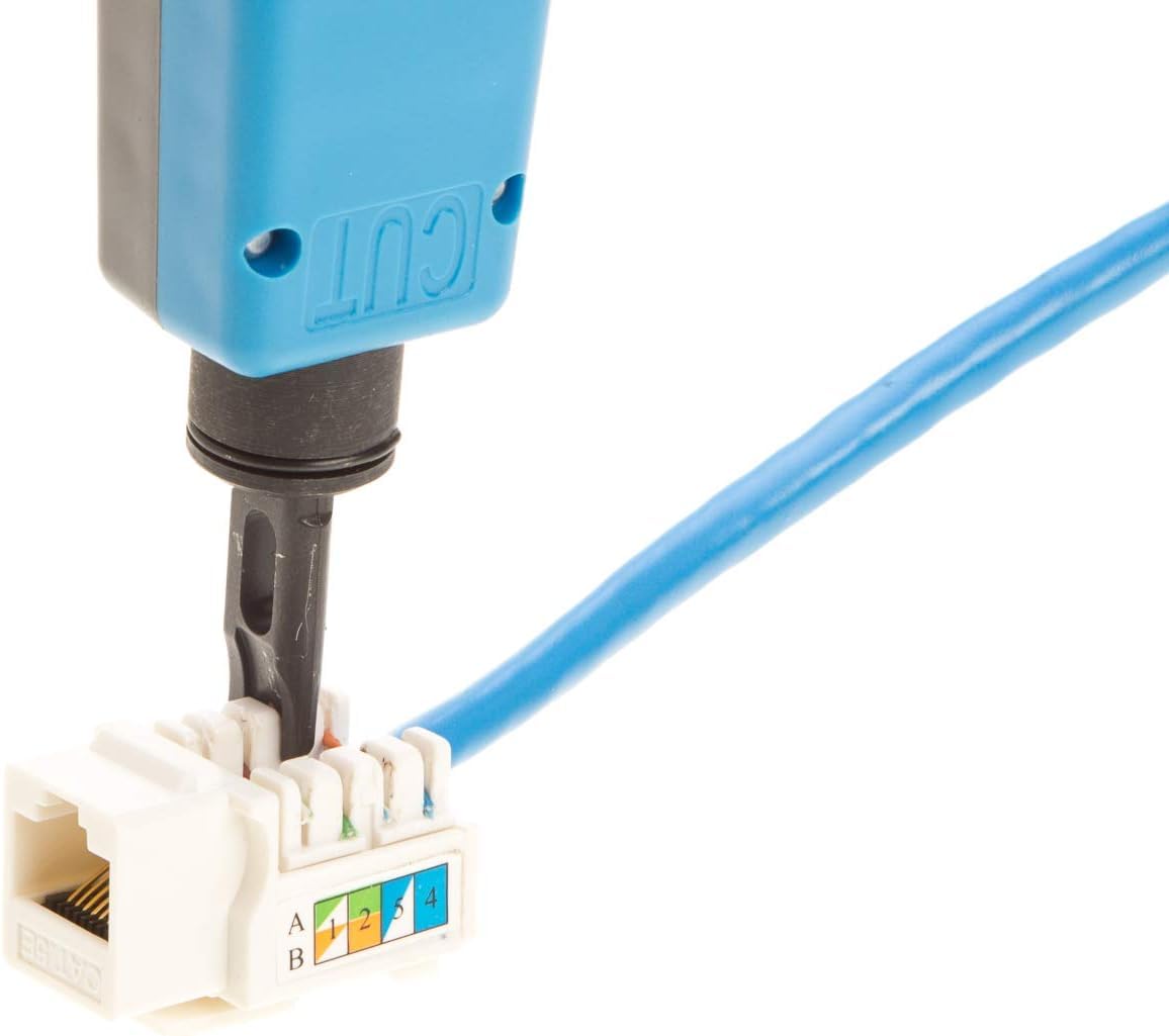 SATMAXIMUM Cat6 Keystone Ethernet Wall Jack Punch Down UTP 45-Degree (Easier Termination Than 90-Degree), RJ45 Slim Profile Speed Termination Orange - 45° Angled (30 Pack)