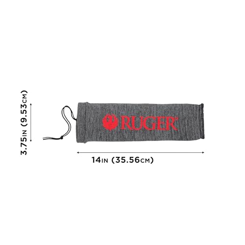 Allen Company Ruger Silicone Treated Knit Handgun Sock, Gray, 14" (27133)