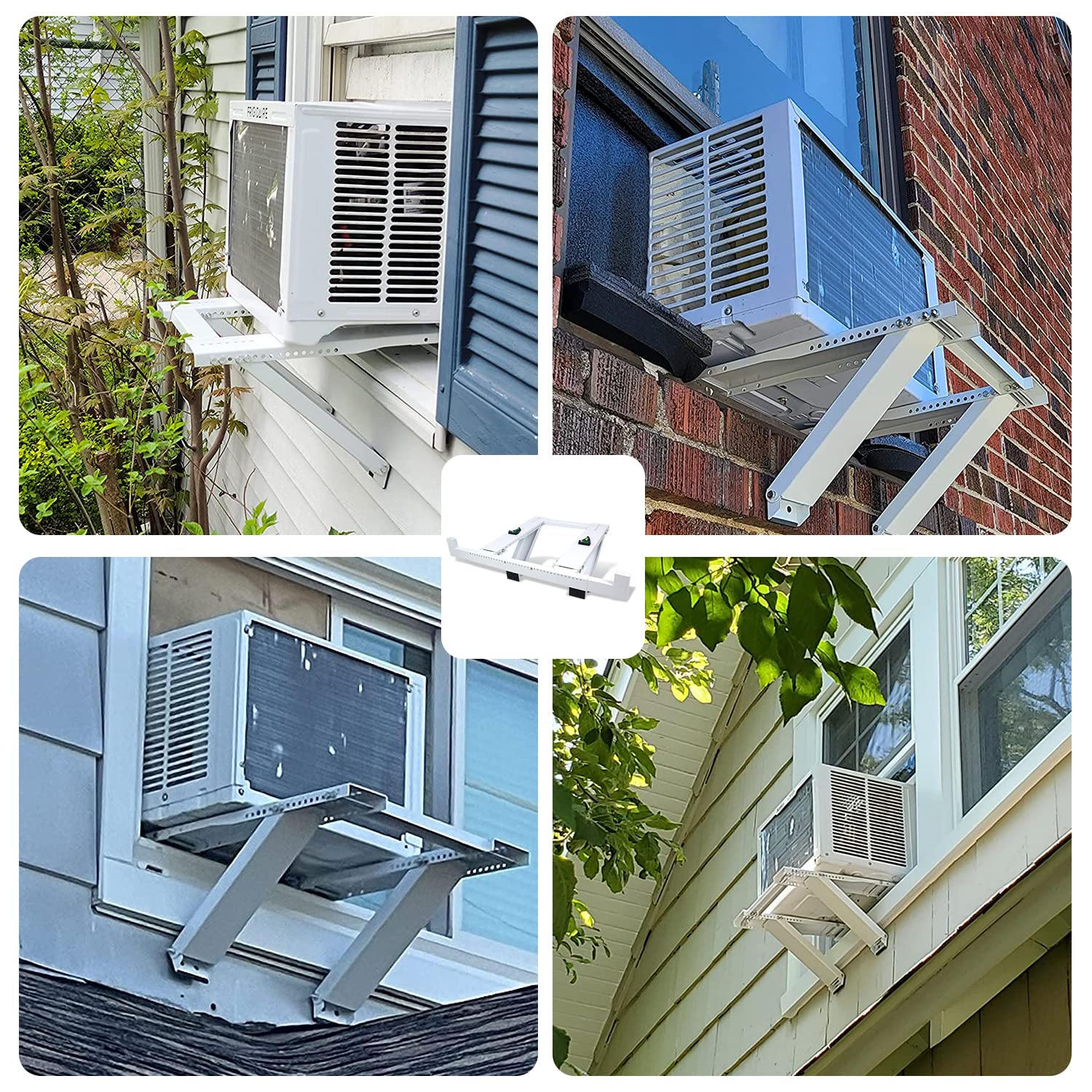TOPOWN Air Conditioner Support Bracket, AC Support Bracket Window Ac Bracket No Drilling Ac Brackets for Windows No Drilling-Holds Up to 200 lbs