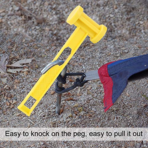 AUHX Portable Tent Hammer Hammer Plastic Ground Nails Hammer Other Outdoors Activities for Knock The Stake and peg to The Groud