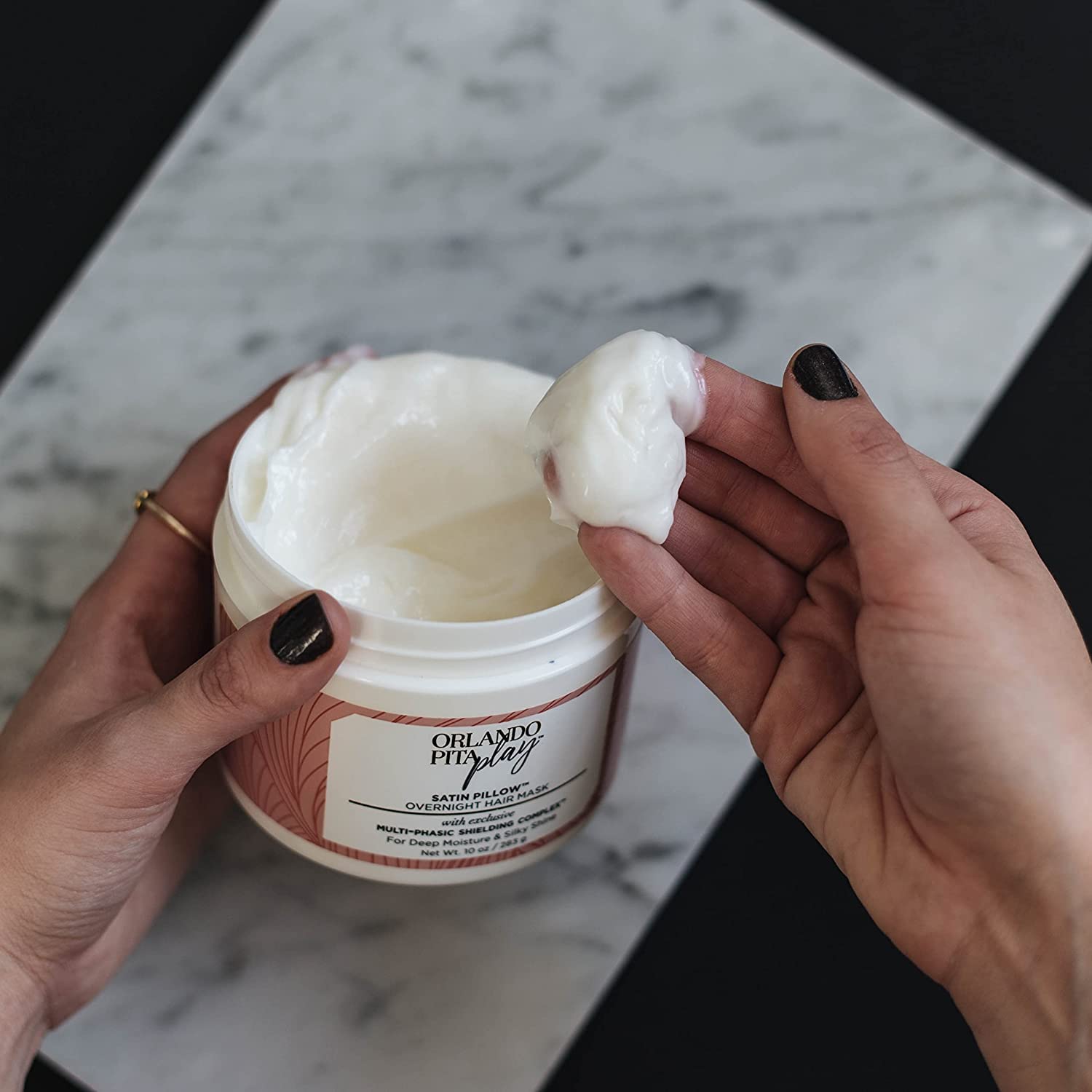 ORLANDO PITA PLAY Satin Pillow Overnight Hair Mask, Hydrates & Replenishes Hair with Intense Moisture & Shine, Promotes Visually Soft, Smooth, & Silky Tresses After Just One Use, 10 oz