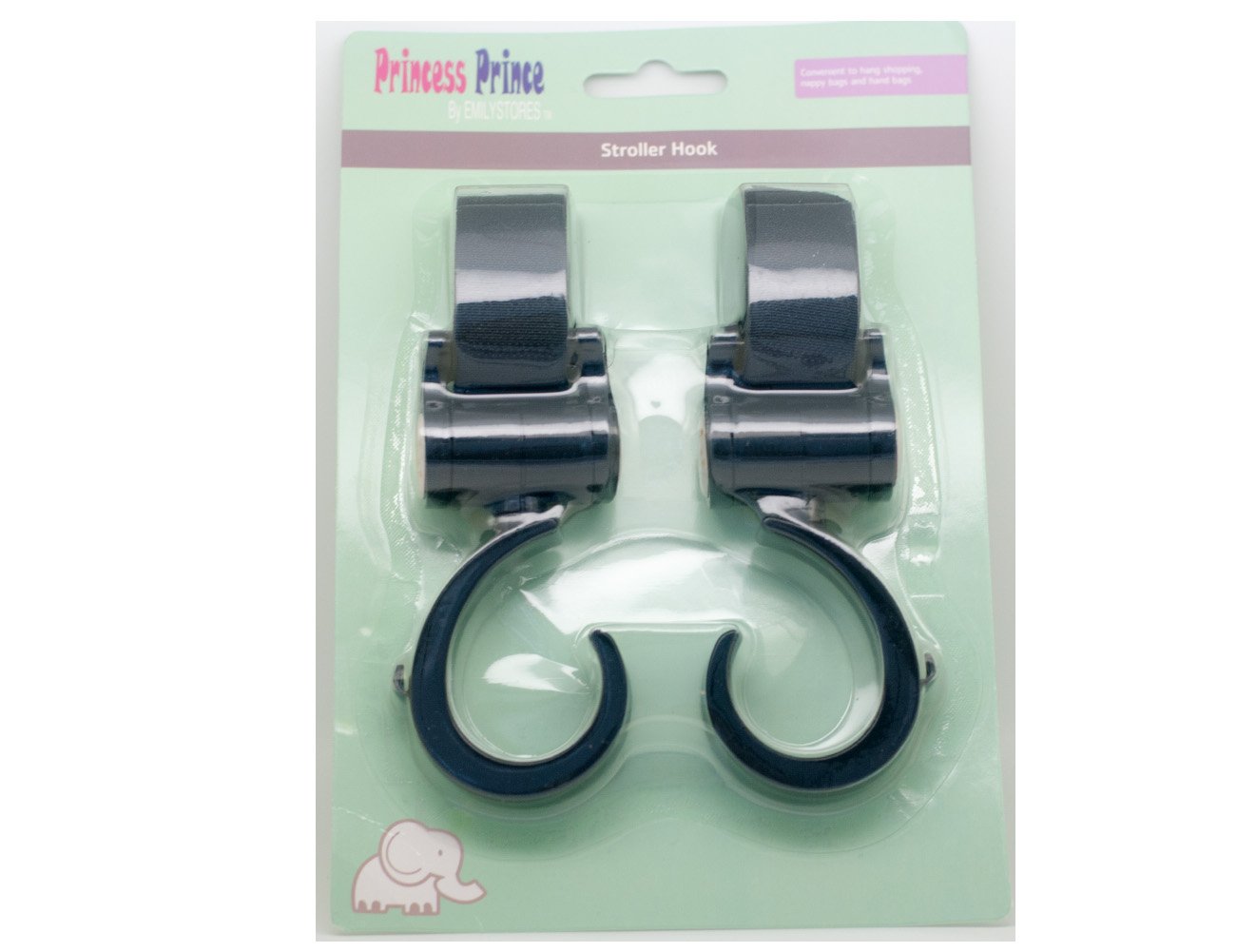 EMILYSTORES Princess Prince Stroller Hooks for Buggy Or Baby Carrier Or Bike Bicycle Or Car Headrest 1Pair