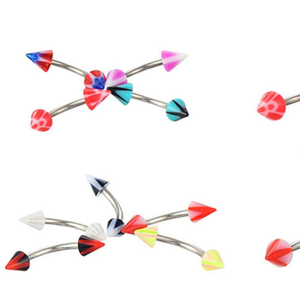 Academyus Fashion Unisex Multicolor Body Piercing Eyebrow Jewelry Belly Tongue Bar Ring - 105pcs Mixed Random Style