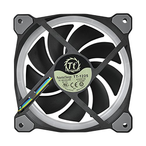 Thermaltake Riing Plus 14 RGB TT Premium Edition 140mm Software Enabled Circular 12 Controllable LED Ring Case/Radiator Fan - Five Pack - CL-F057-PL14SW-A