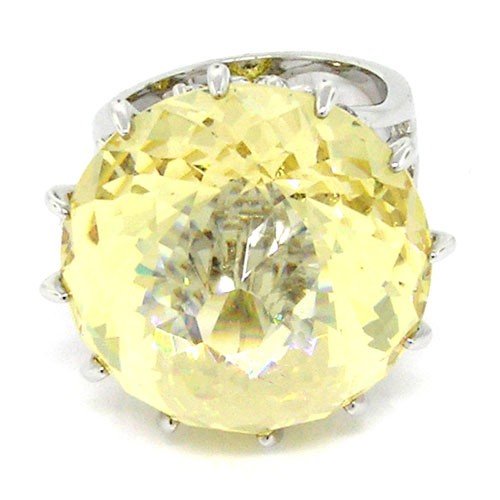 Alljoy Flower/Butterfly Large Cocktail Ring -Lavender CZ & pavé.925 Sterling Silver, Size 8