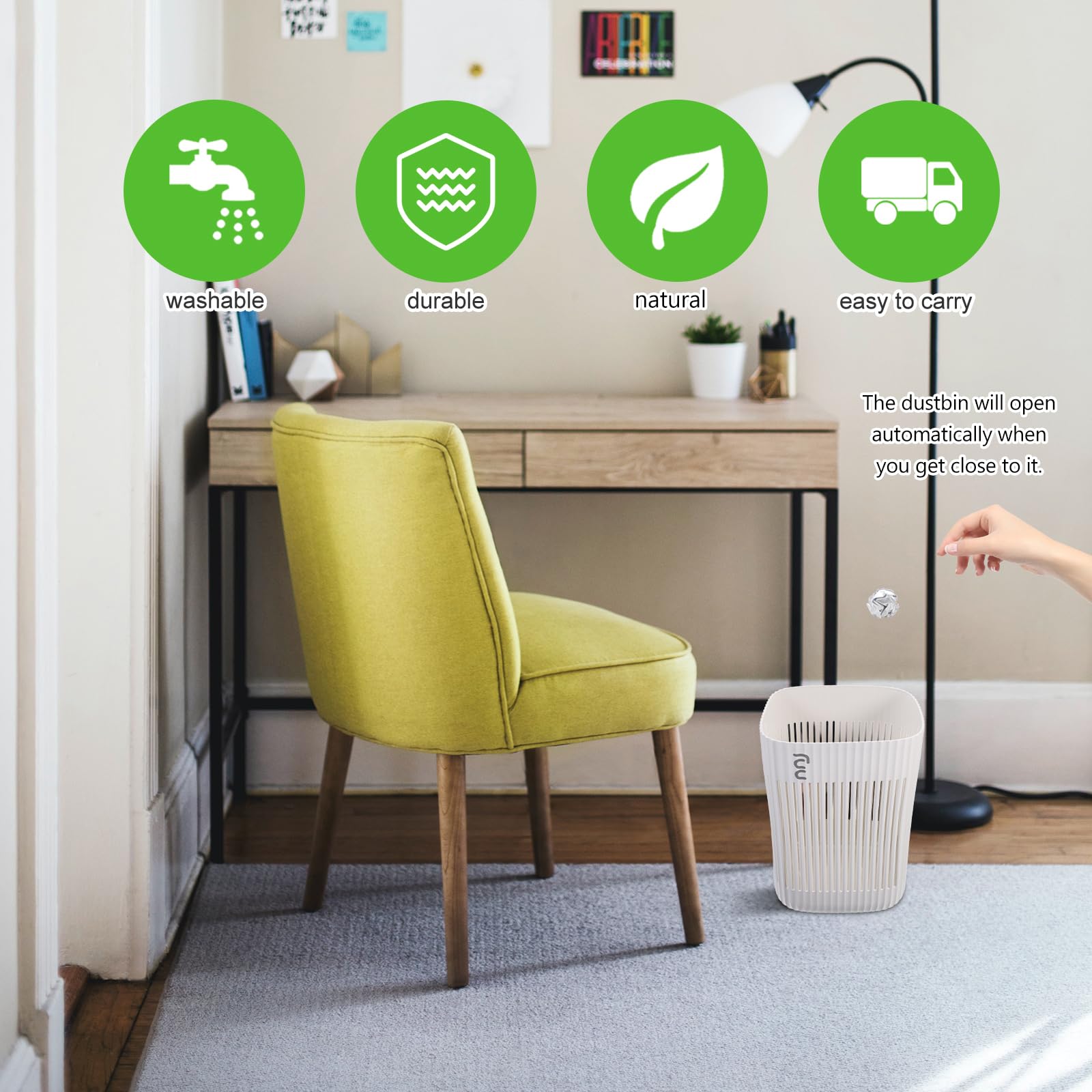 Cabilock 1pc Garbage Can Black Bathroom Trash Kitchen Trash Can Trash Can Bedroom Under Sink Trash Can Rainbow Trash Can Wall Mounted Desk Trash Basket Wicker White Old Fashioned Pp Girl
