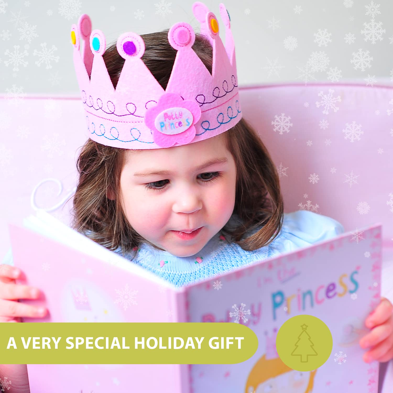 Tickle & Main Princess Potty Training Gift Set with Book, Potty Chart, Star Magnets, and Reward Crown for Toddler Girls