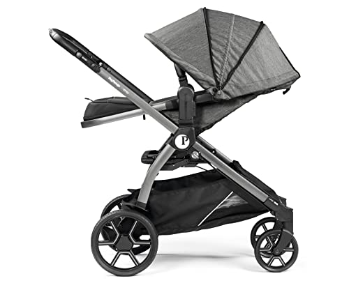 Peg Perego Ypsi Travel System - Includes Ypsi Lightweight Reversible Stroller and Primo Viaggio 4-35 Nido Infant Car Seat - Made in Italy - Atmosphere (Grey)