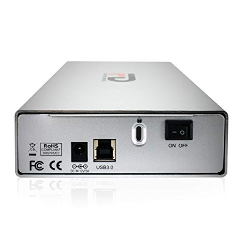 Fantom Drives 14TB External Hard Drive - USB 3.0/3.1 Gen 1 Silver Aluminum - GFORCE 3 Series - Mac, Windows (Renewed)
