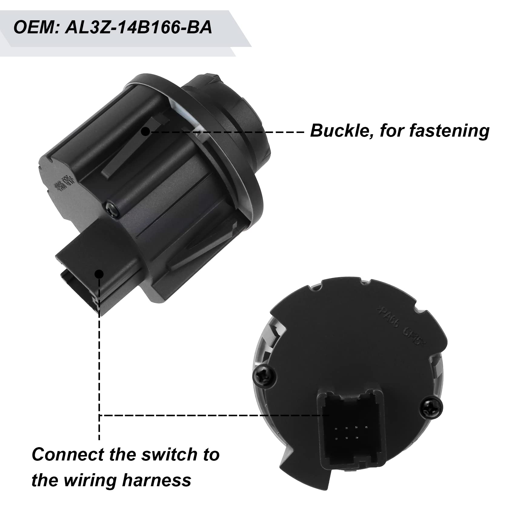 AL3Z-14B166-BA, 4WD Electronic Locking Differential Switch Knob Compatible with Ford F150 4x4 2009-2014, E-Locker Override Control Switch, 4 Wheel Drive Switch Replacement Part, New - Easy to Install