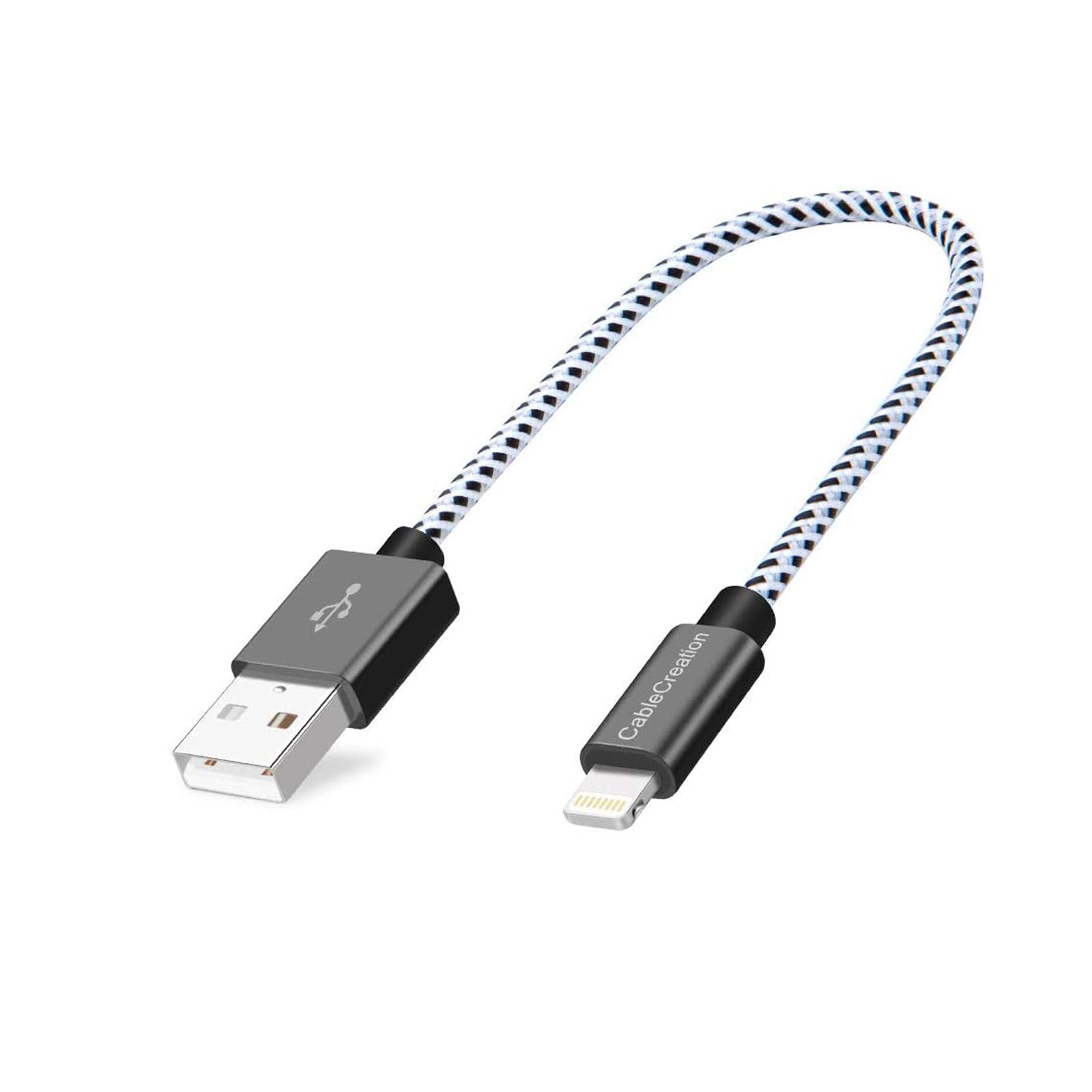 Bundle - 3 Items: 2 Pack 6 inch USB C Cable Short Fast Charging Cable + 1 Pack 0.5 Feet Short Lightning to USB Data Sync Cable