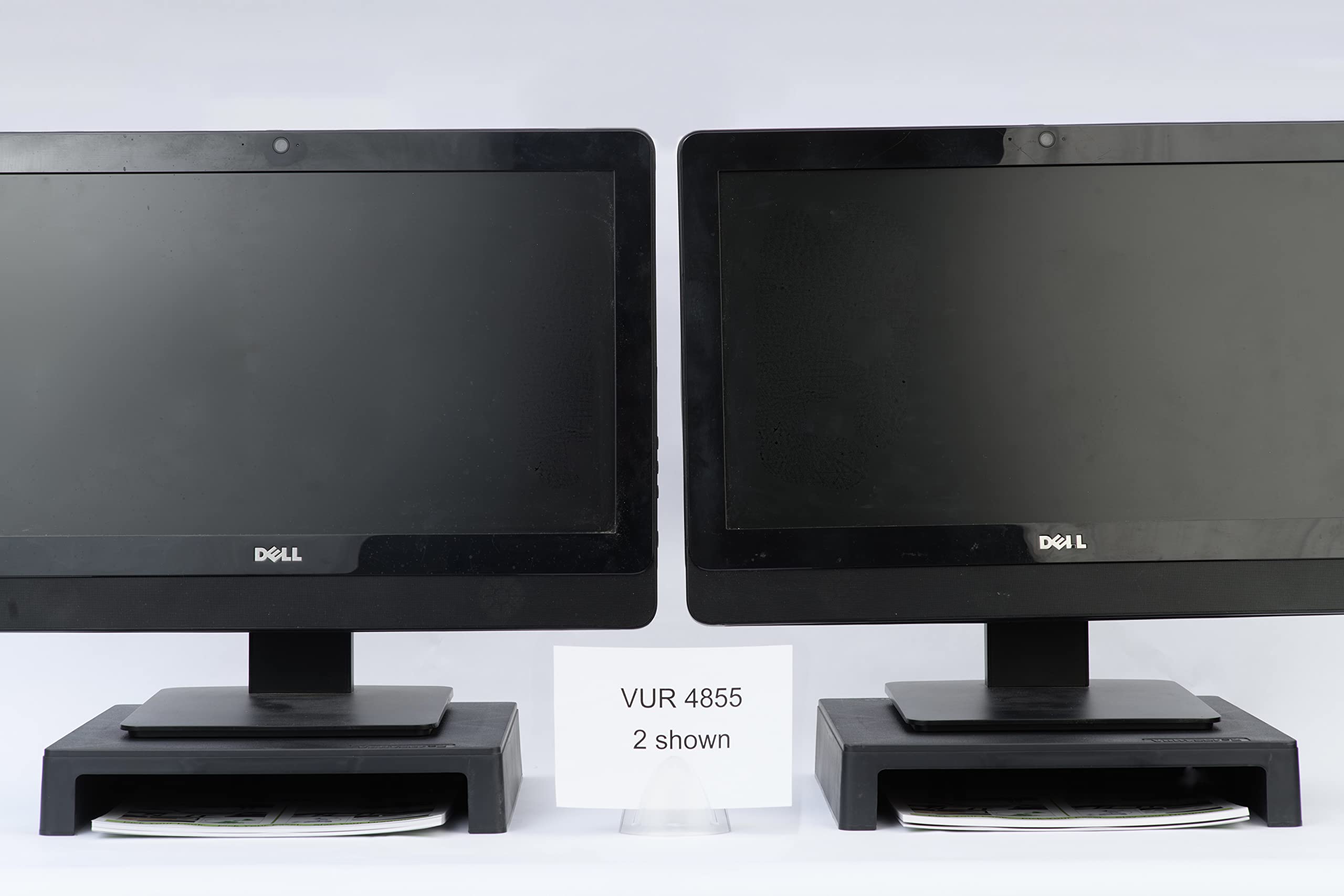 Vu Ryte Stackable 2 Inch Computer Monitor Riser Stand, VuRyser 2, Black, VUR 4855 (Single)