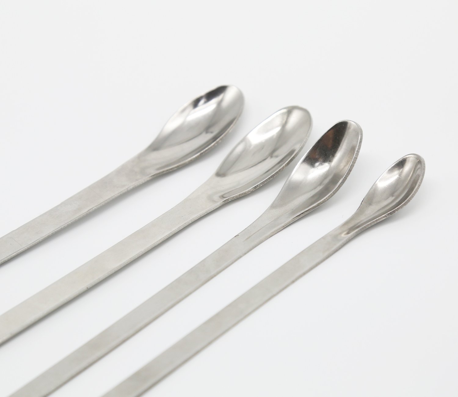 Stainless Steel Micro Scoop Reagent Lab Sampling Spoon Lab Spatulas Scoop Bar Spoon Medical Pharmacy Mini Micro Spoon Scoop 2Pcs for 22cm 2 Pcs for 16cm