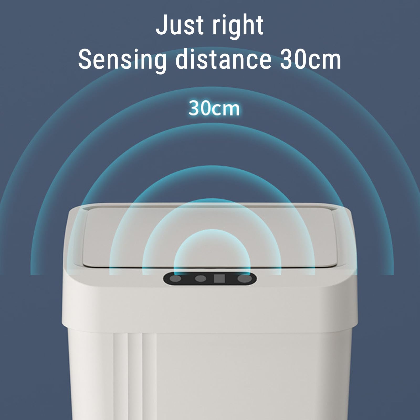 Automatic Trash Can Touchless Sensor Trash Can 13 Liter/3.4 Gallon Small Capacity Trash Can with Lid Sensor Kitchen Bin Recycling for Kitchen/Living Room/Office