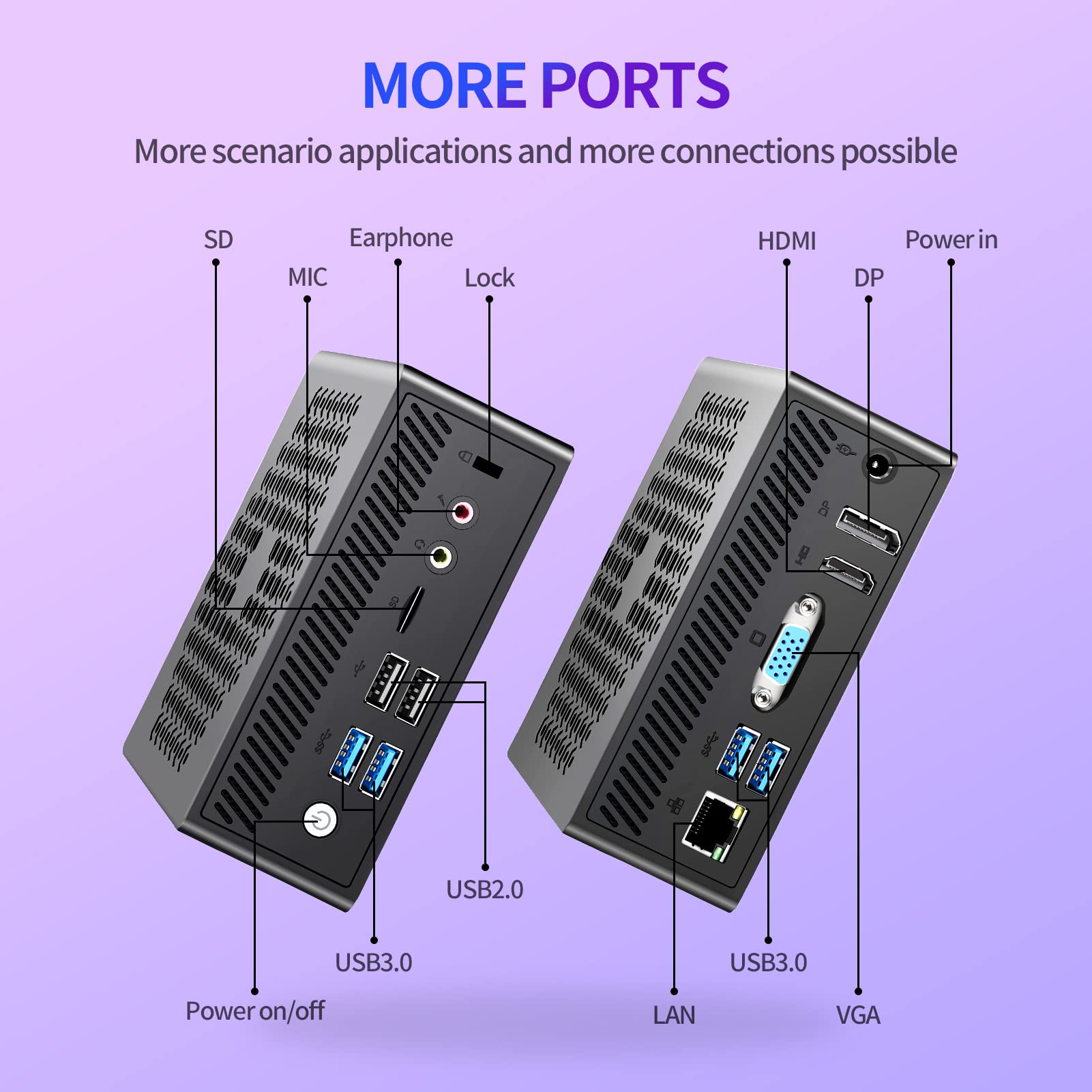AUASOIU Fanless Mini PC (Windows 11 Pro Intel 11th Gen N6005) 2.0 to 3.3GHz 16GB 512GB Mini Desktop Computers Mini Computer Tower Support 4K UHD 60Hz Wi-Fi 2.4G/5G USB 3.0 for Business Home Office