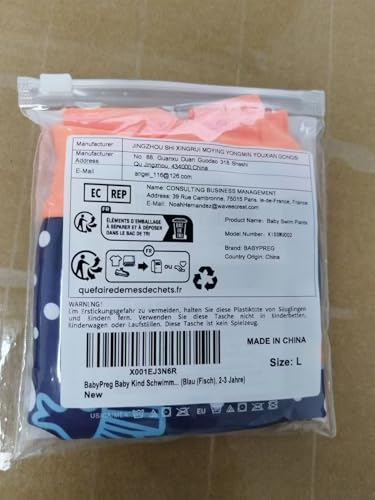 Leideur Baby Swim Nappies for Kids Cover Diaper High-Waisted Swimming Shorts (2-3 Years, Blue (Fish))