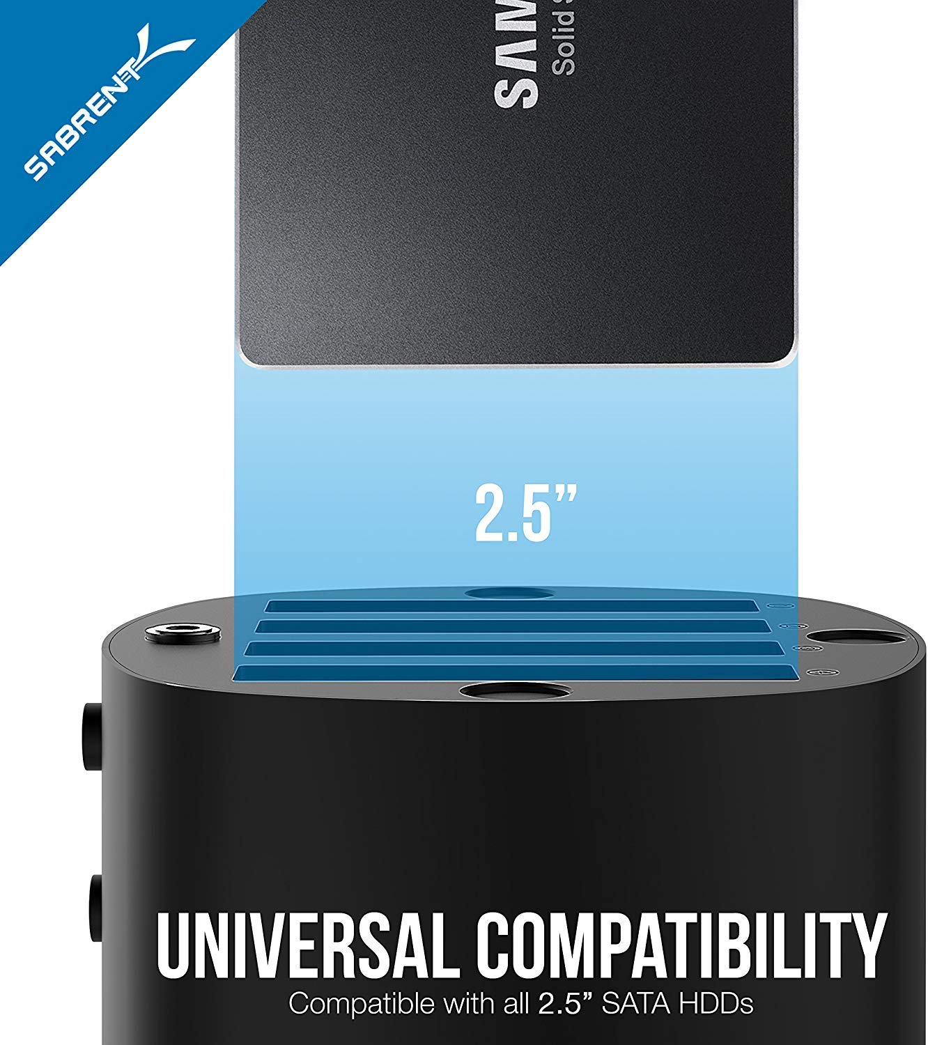 SABRENT USB 3.0 4 Bay 2.5” Hard Drive/SSD Docking Station with Fan (DS-4SSD)