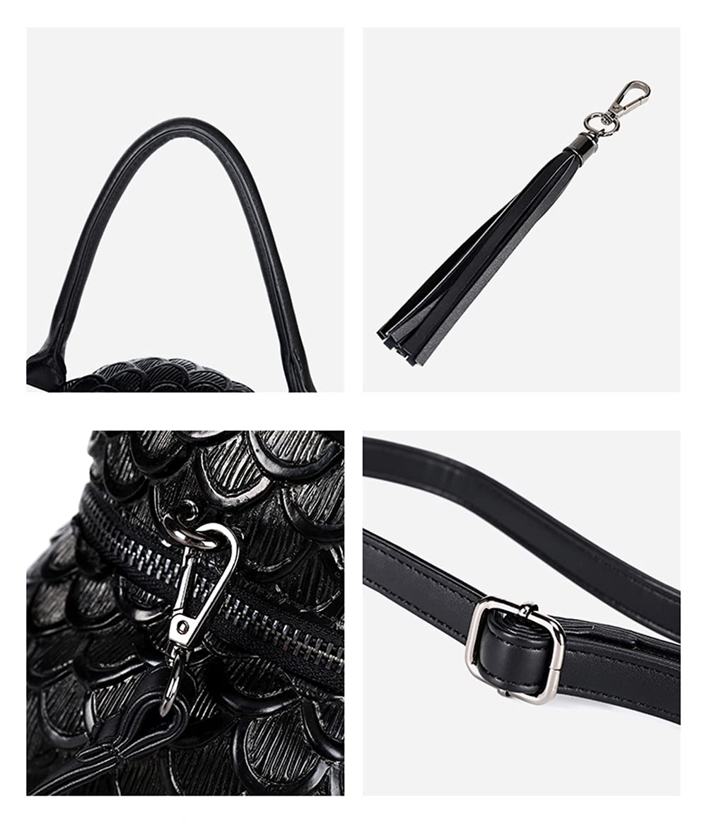 zijingyiran 3D Owl Embossed Shoulder Bag Creative Punk Female Bag Messenger Bag Original Animal Tassel Handbag 2021 New (Golden)