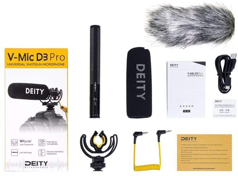 Deity Microphones V-Mic D3 Pro Supercardioid On-Camera Shotgun Microphone with Rycote Lyre Suspension