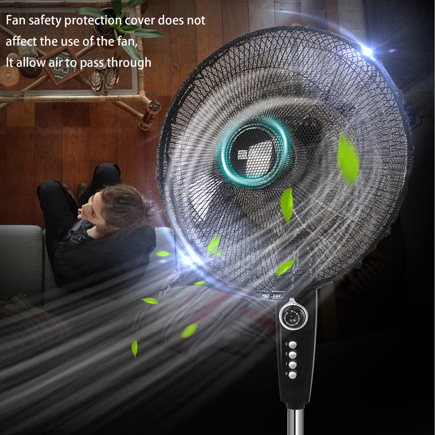 eyigylyo 2 Pack Round Electric Fan Guard Dust Cover,Mesh Covers Allow Air to Pass Through for Pedestal Fan Summer Washable Dustproof Safety Fan Protection