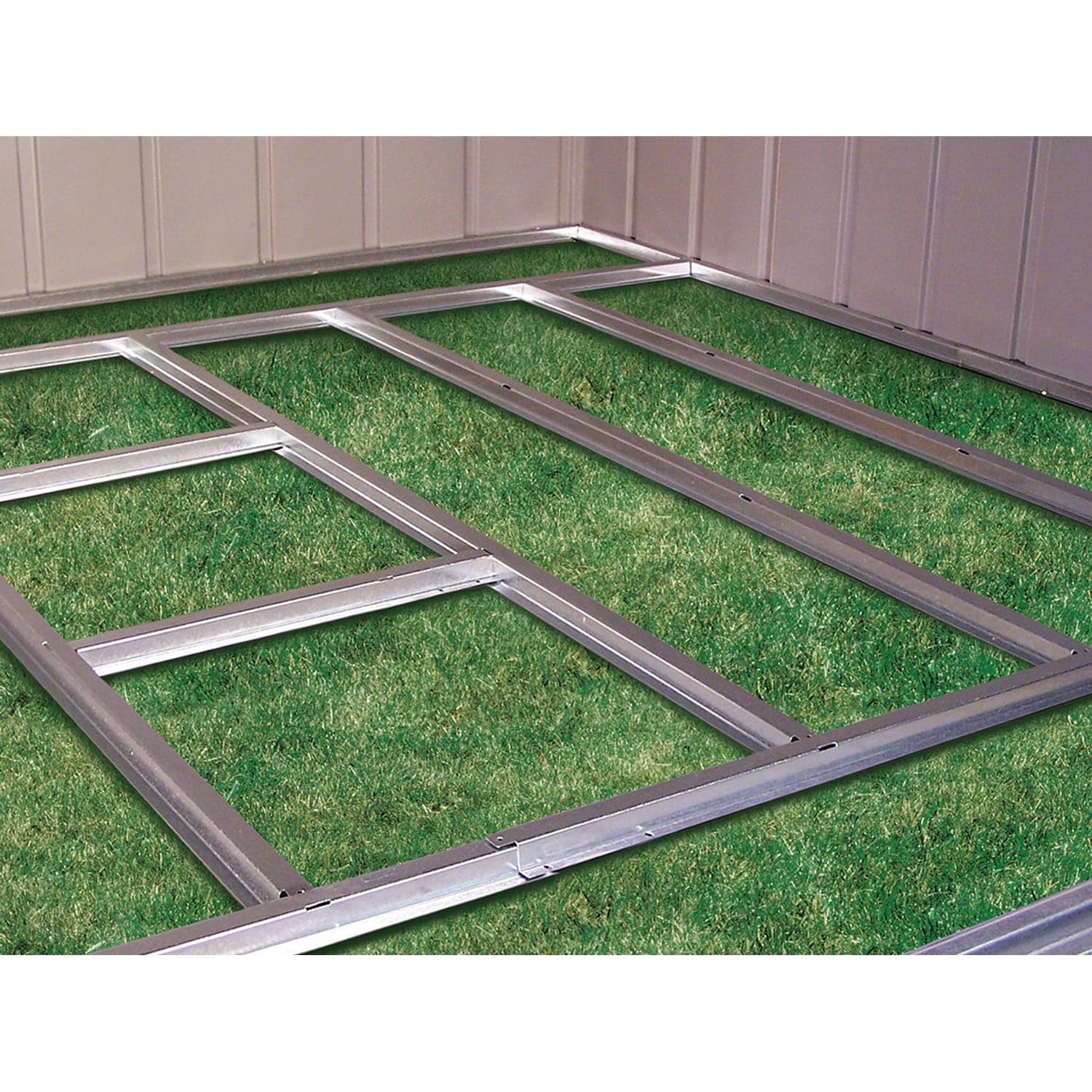 Arrow Floor Frame Kit for Classic Sheds 10x11 12 14 Select Ft. 9.8 X 12.8 0.1 Ft Grey Steel