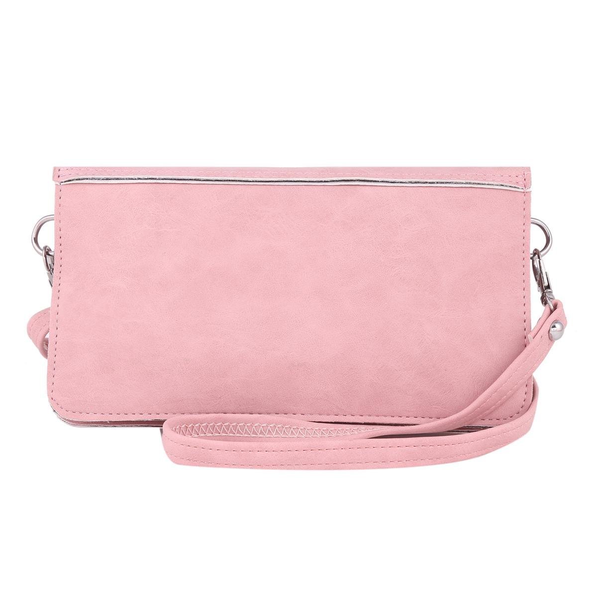 Damara Girl's Crossbody Case Cover Pouch Purse Hand Bag for Smartphone,Pink