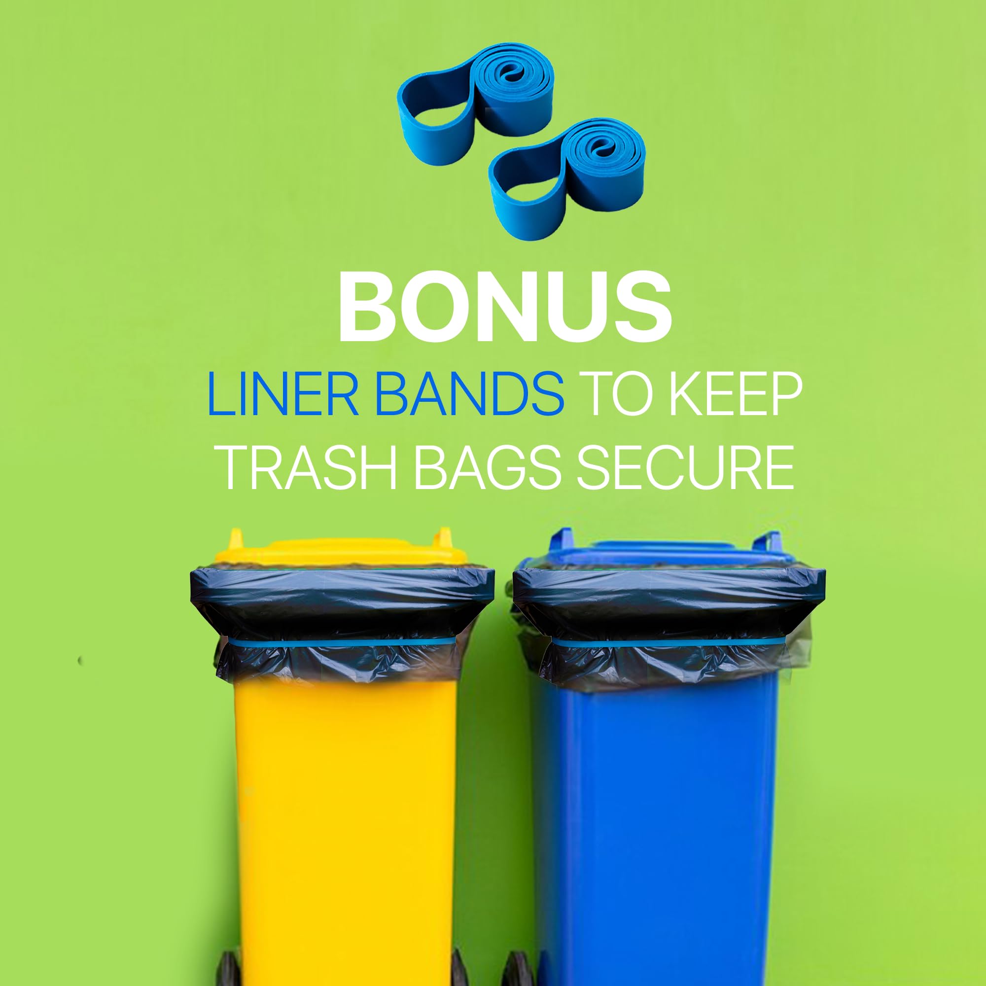 Pakidow Peak Trash Can Lid Lock - 2 Pack - for Outdoor Garbage Cans - Adjustable Up to 64 Gallon - Buckle Locking to Keep Animals and Other Pests Out (Trash can NOT Included)