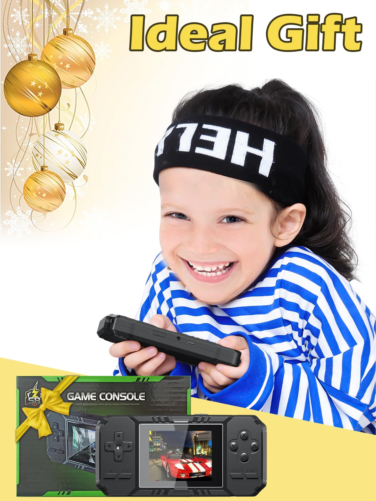 Fadist Handheld Game Console, Retro Mini Game Console with 520 Classic Games, 3.0 inch Screen, Rechargeable Battery, Portable Games Console, Support TV, Ideal Gift for Kids, Adult, Friend, Lover