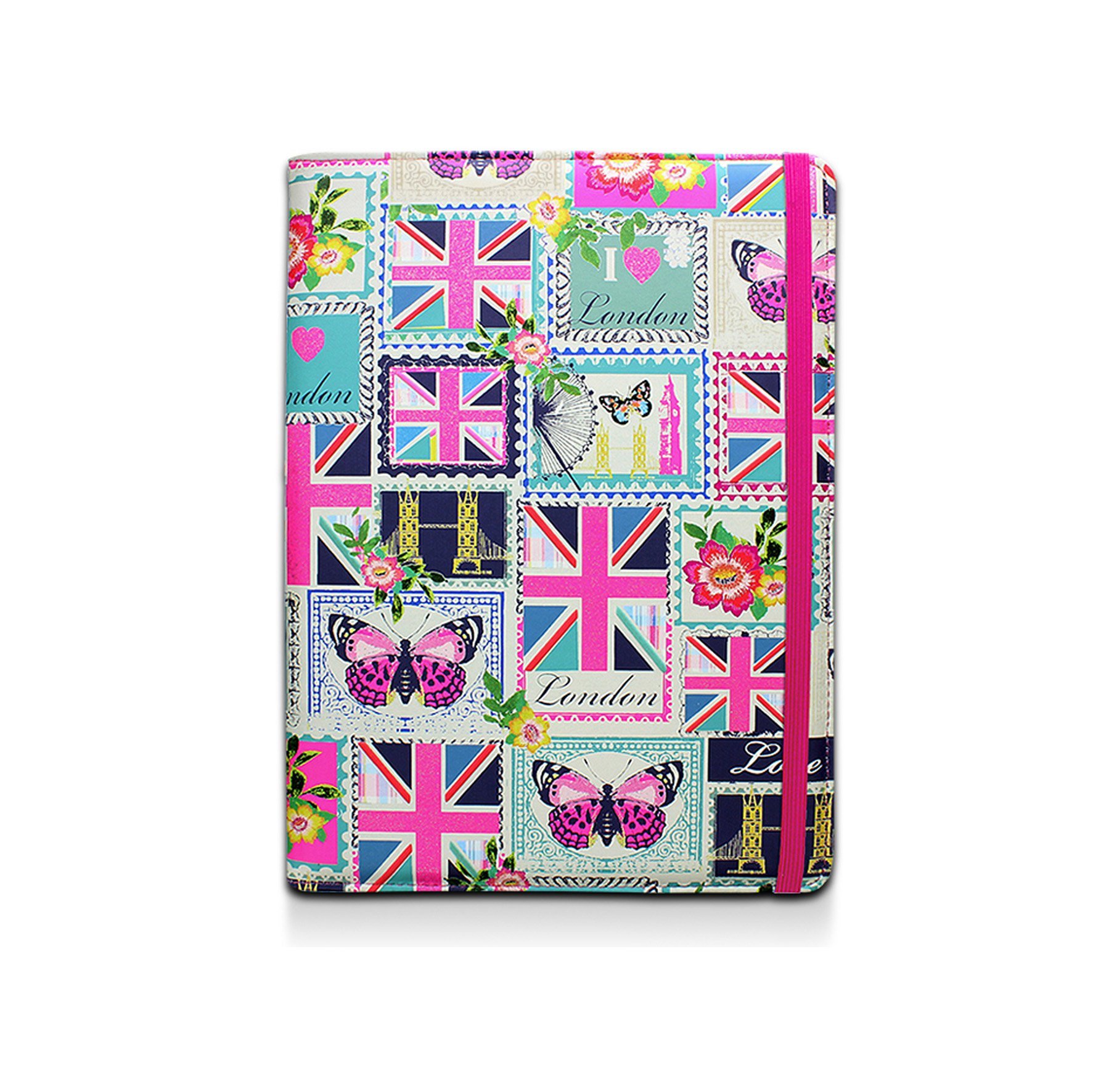 Accessorize Fashion Universal Folio Case Cover with Built-in Stand for 7-8-Inch Tablets - London