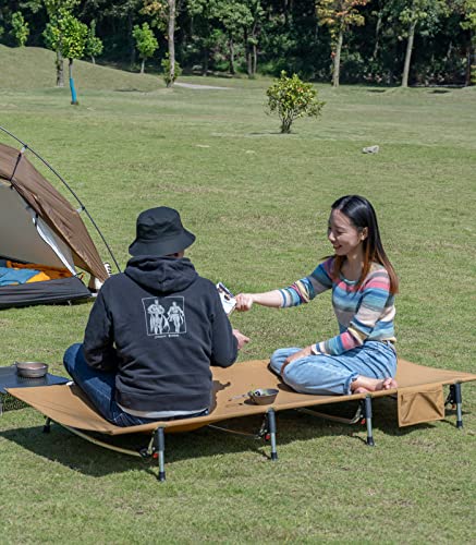 iClimb 1 Anti-Sinking Folding Chair and 1 Super Easy Assemble Cot and 1 3M Thinsulate Insulation Warm Sleeping Bag Bundle, Ultralight Compact for Adults Outdoor Backpacking Camping Glamping