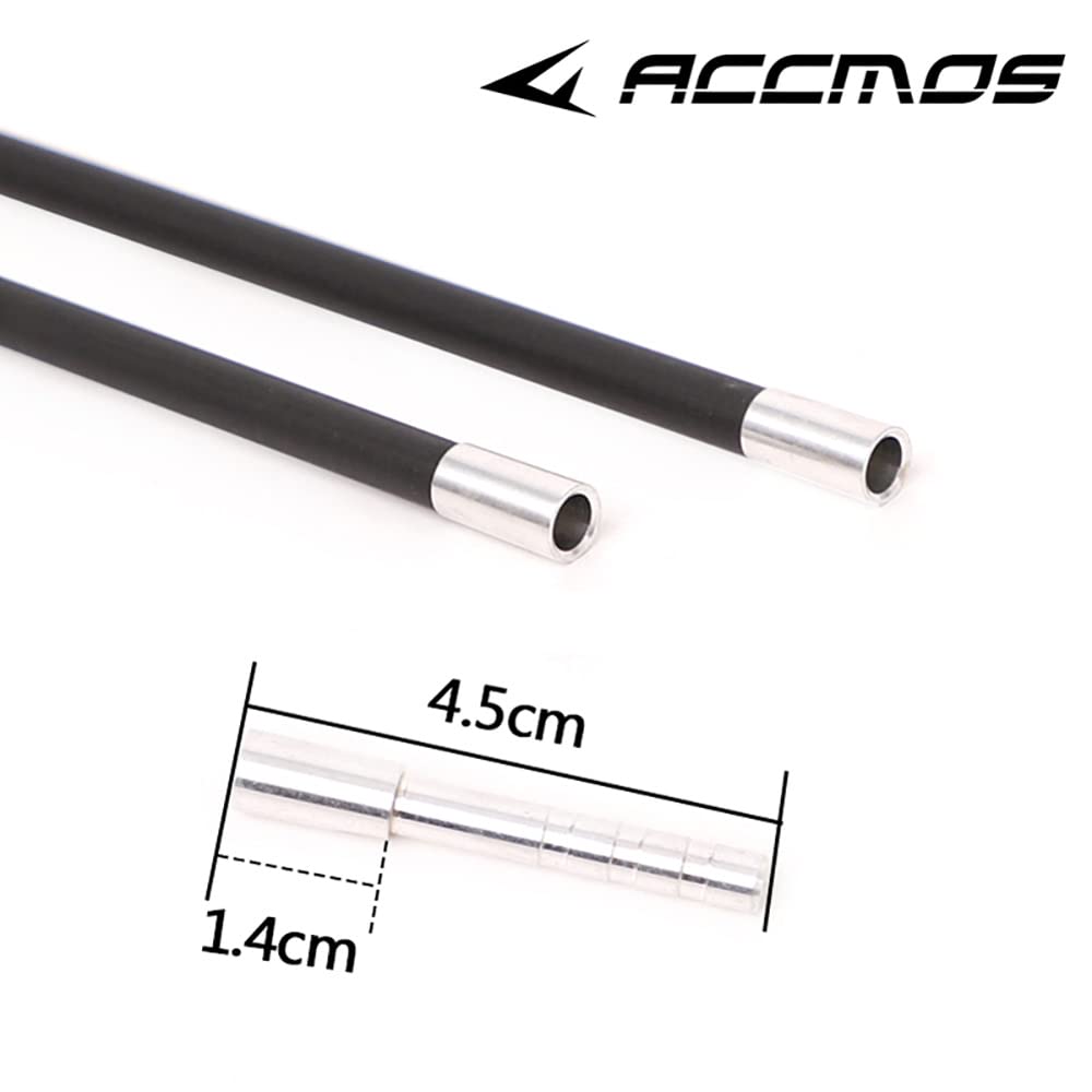 ACCMOS 12pc Aluminium Insert for ID 5.2mm .204" Arrow Shafts Spine 300 350 400 500 600 700 800 DIY Archery Accessory