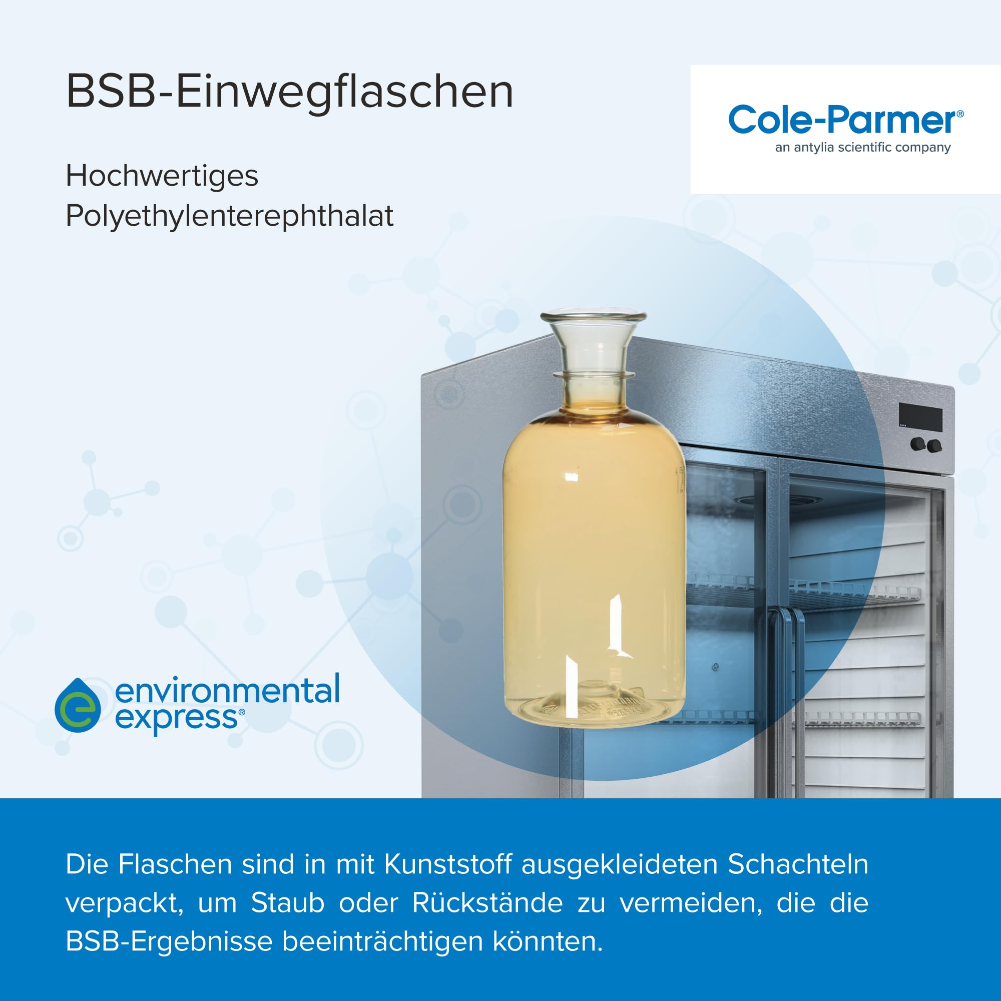 Environmental Express AO-53200-02 Disposable BOD Bottle, 300 mL (100 Pack)