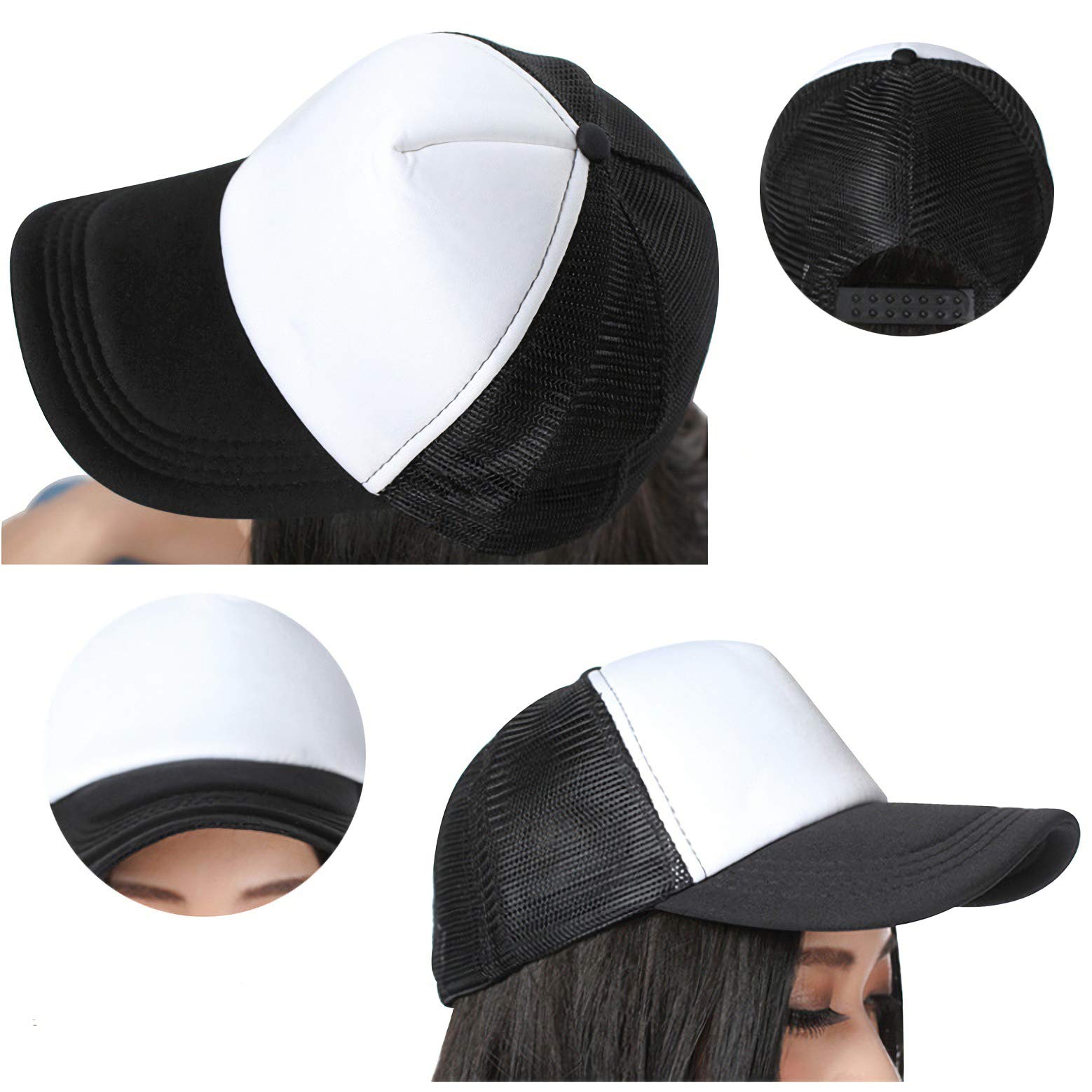 antkondnm mens Don't BE A Richard Funny Gag Joke Party Mesh Trucker Cap, Black, One Size