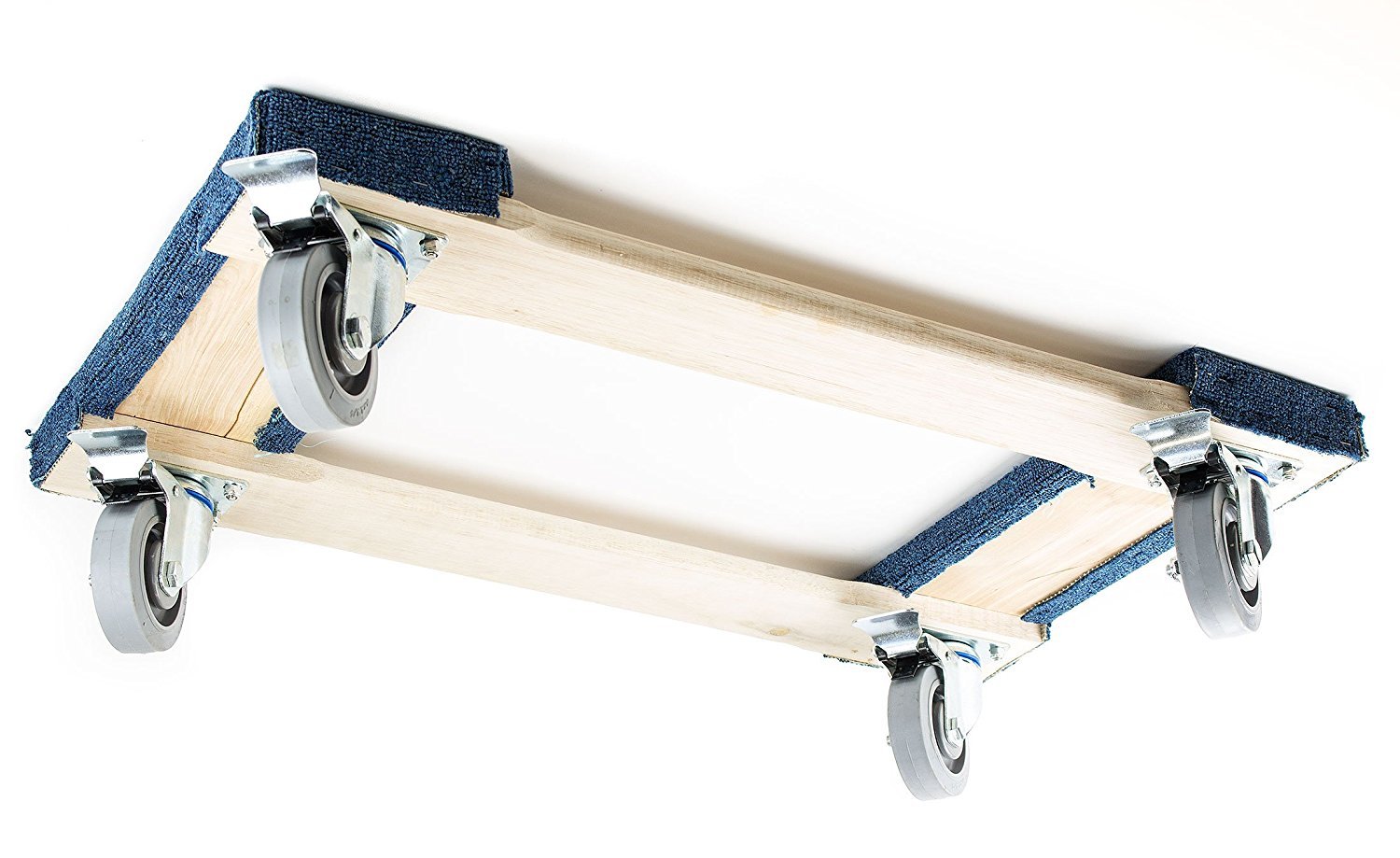 Troy Safety Movers Dolly with Soft Non-Marking TPR Wheels (4-Inch Wheels w/Brakes, Blue)