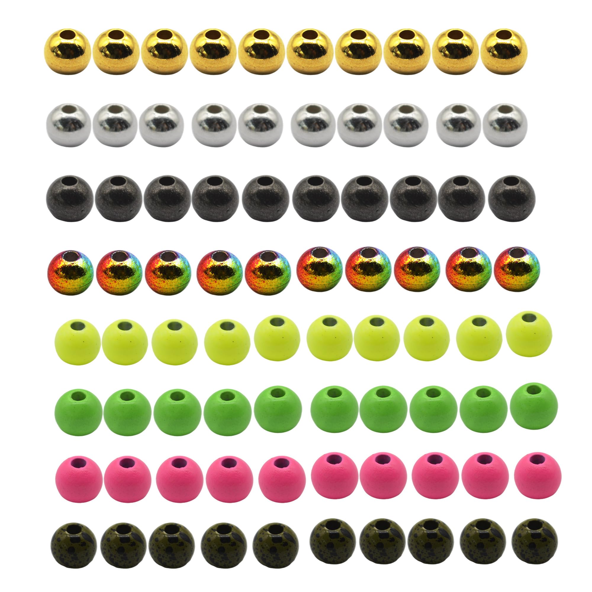 Alichino small fly box for fly files ice jig box fly box for fly fishing (grey foam box with 8 colors 80 pcs 3.8 MM tungsten beads)