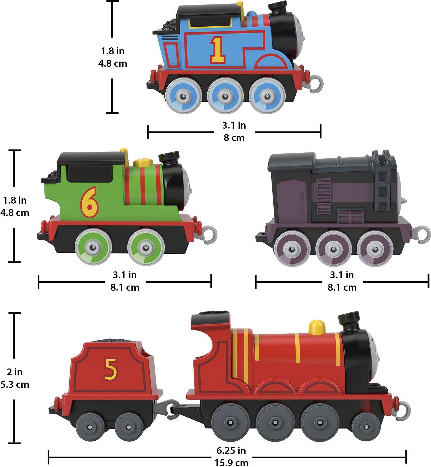Fisher-Price Thomas Friends of Sodor 5-pack die-cast push-along toy train engines for preschool kids ages 3 years and older [Amazon Exclusive]