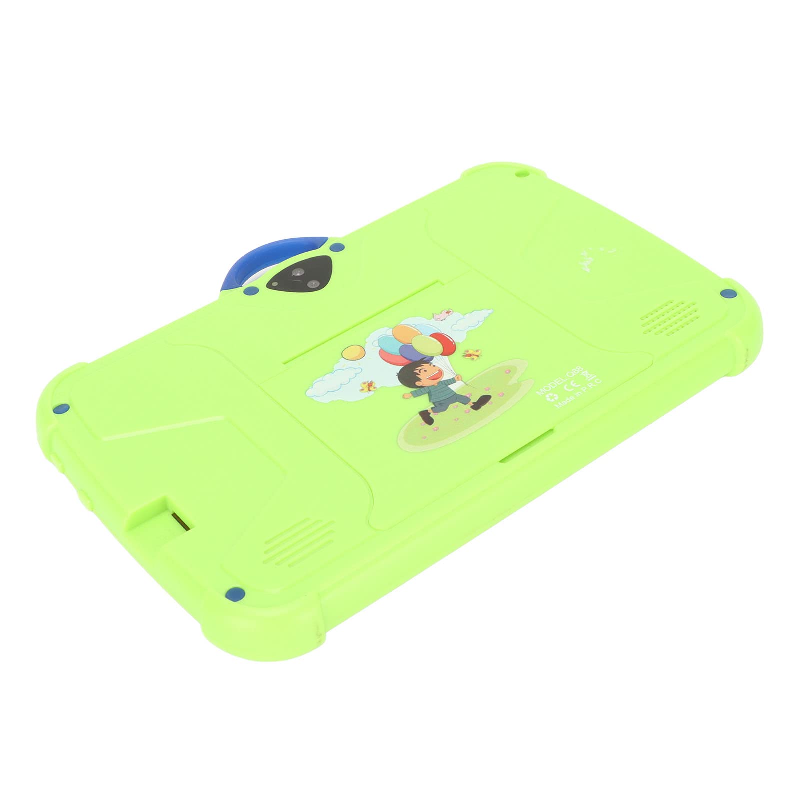 AUHX Toddler Tablet, Quad Core Processor 7 Inch Kids Tablet Dual Cameras IPS HD Screen Lightweight with Stand for Travel (US Plug)