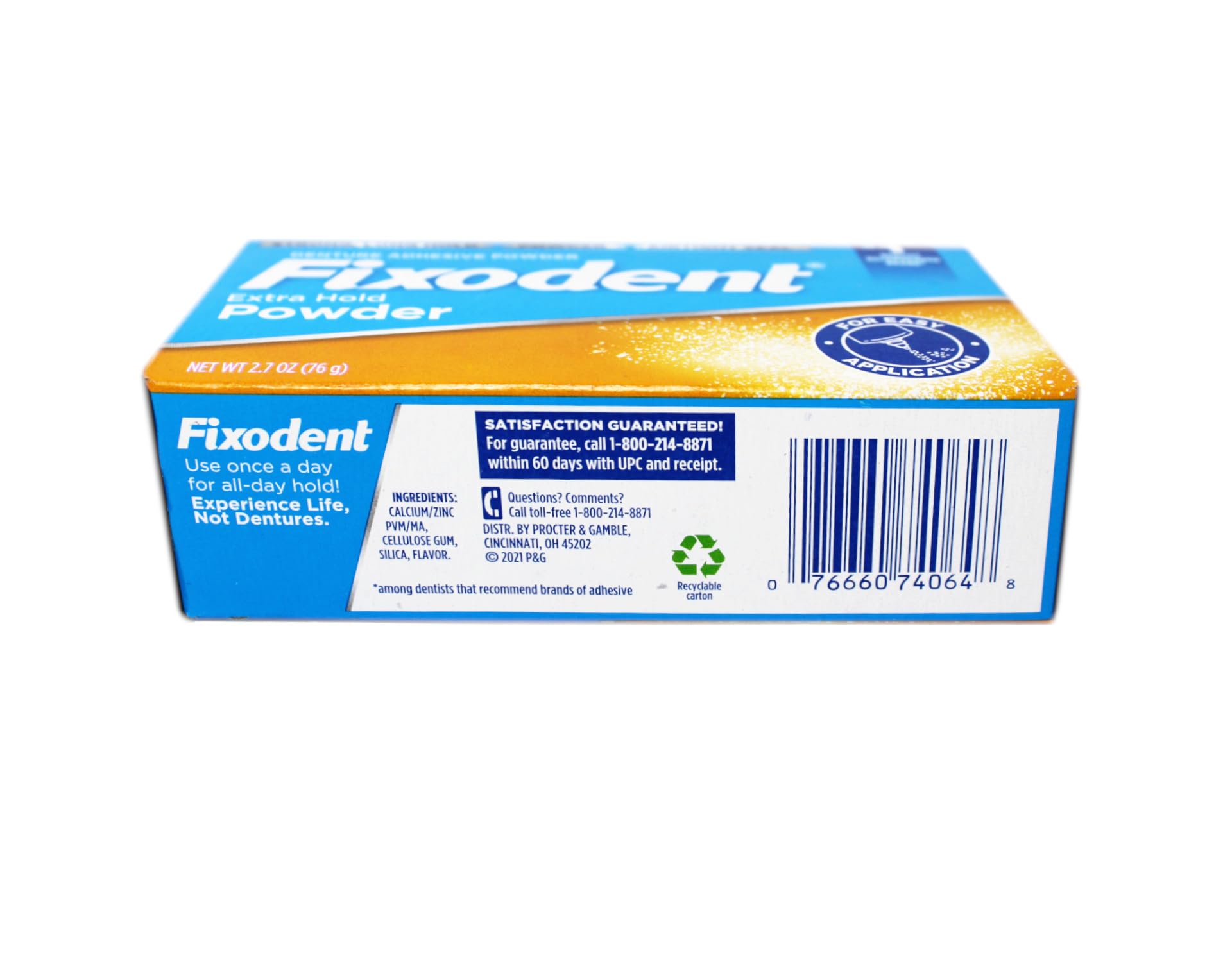 Fixodent Powder Extra Hold 2.7 Oz. (Pack of 3)
