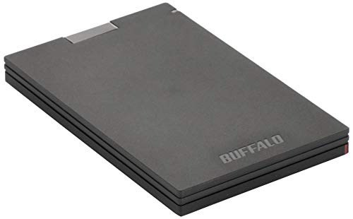 バッファロー Buffalo SSD-PG1.9U3-B/NL USB 3.1 Gen1 Portable SSD, 1.9TB, Made in Japan, PS5/PS4 (Manufacturer Operation Confirmed), Impact Resistant, Connector Protection Mechanism