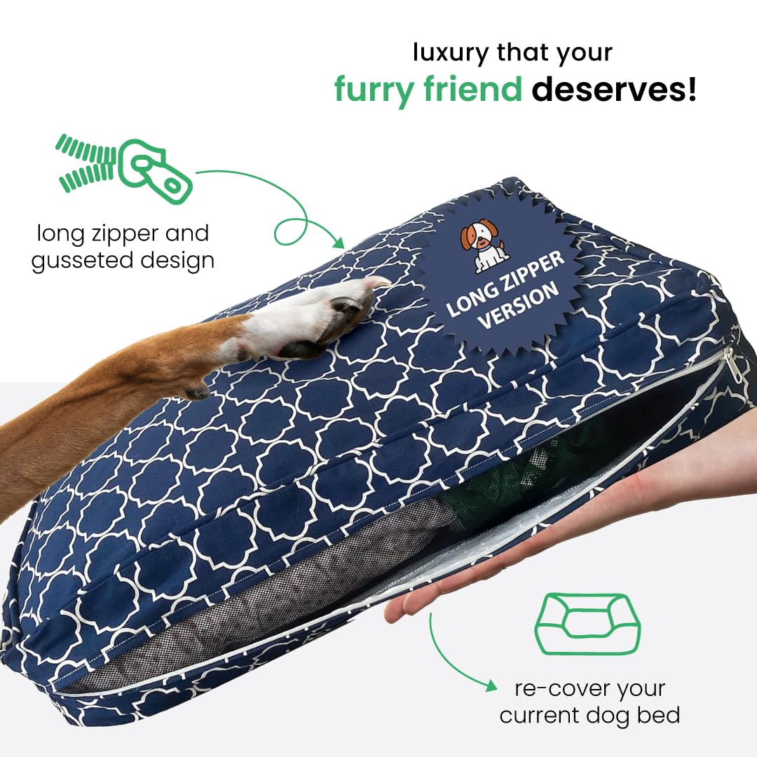Molly Mutt Large Crib Mattress Cover - Romeo & Juliet Print - Measures 27”x52”x5”- 100% Cotton - Durable - Breathable - Sustainable - Machine Washable Dog Bed Cover