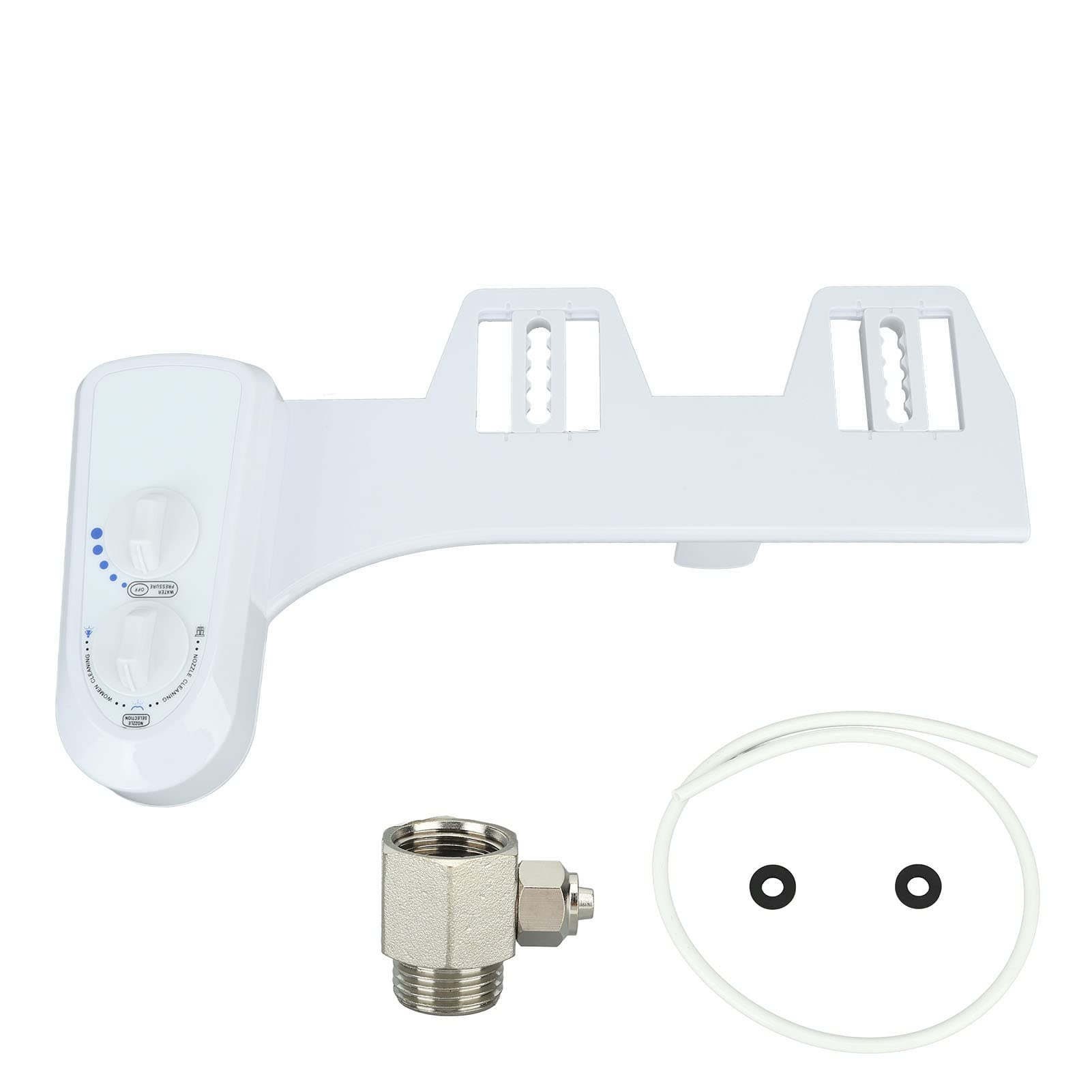 Toilet Bidet, Bidet Attachment, Easy Installation, Dual Nozzle for Feminine Wash (1/2)