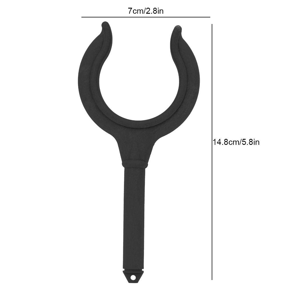 Alomejor 2 Pcs Boat Oar Lock Marine Rowlock Horn Side Mount for Oars Rod and Fishing Rod Support Bracket for Sea Fishing Boating